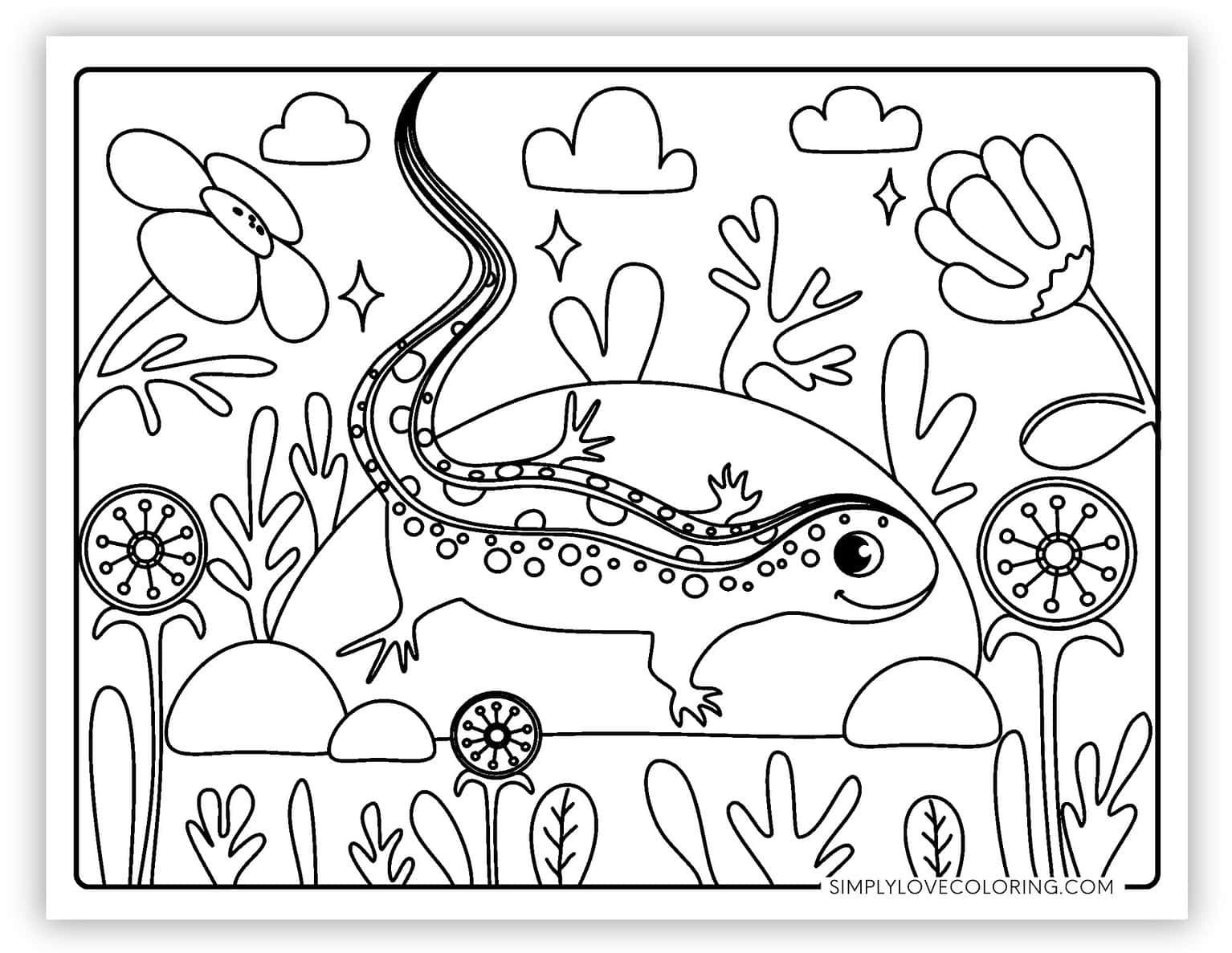 19 Salamander Coloring Pages (Free PDF Printables) - Simply Love Coloring