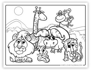 Safari Coloring Pages (Free PDF Printables) - Simply Love Coloring