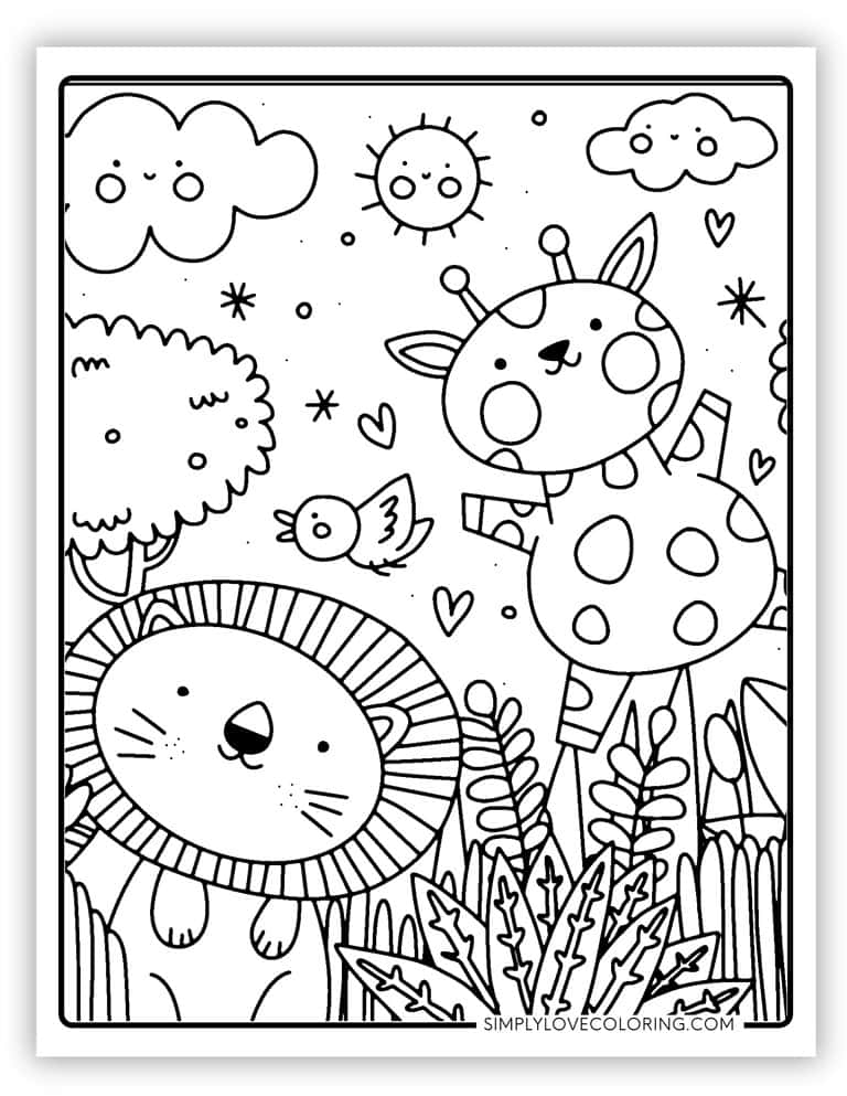 Safari Coloring Pages (Free PDF Printables) - Simply Love Coloring