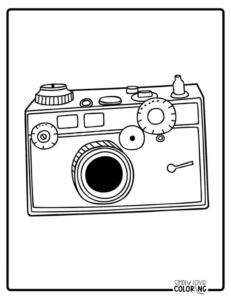 28 Camera Coloring Pages (Free PDF Printables) - Simply Love Coloring