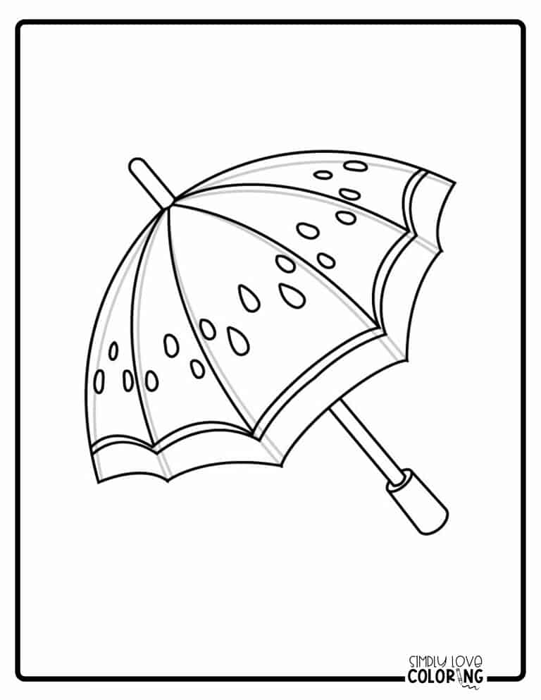 Umbrella Coloring Pages (Free PDF Printables) - Simply Love Coloring