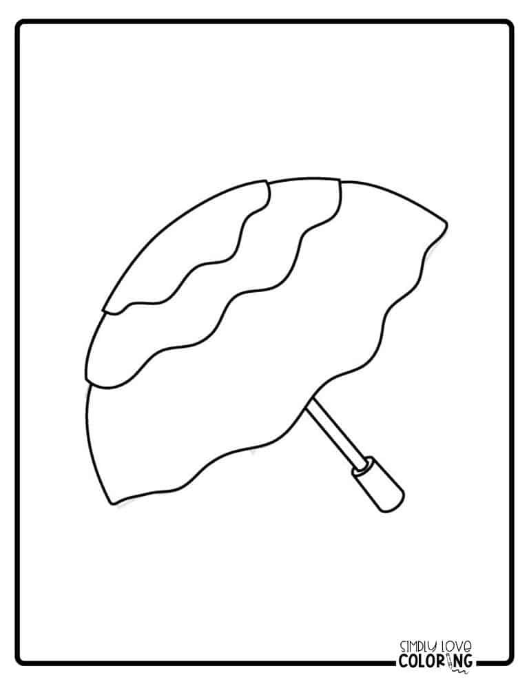 Umbrella Coloring Pages (Free PDF Printables) - Simply Love Coloring