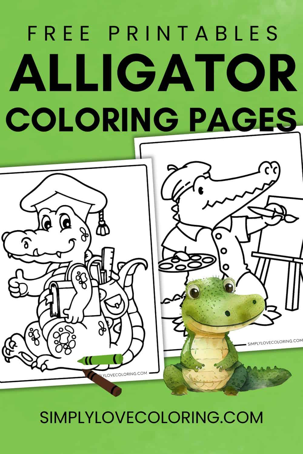 31 Alligator Coloring Pages (Free PDF Printables) - Simply Love Coloring