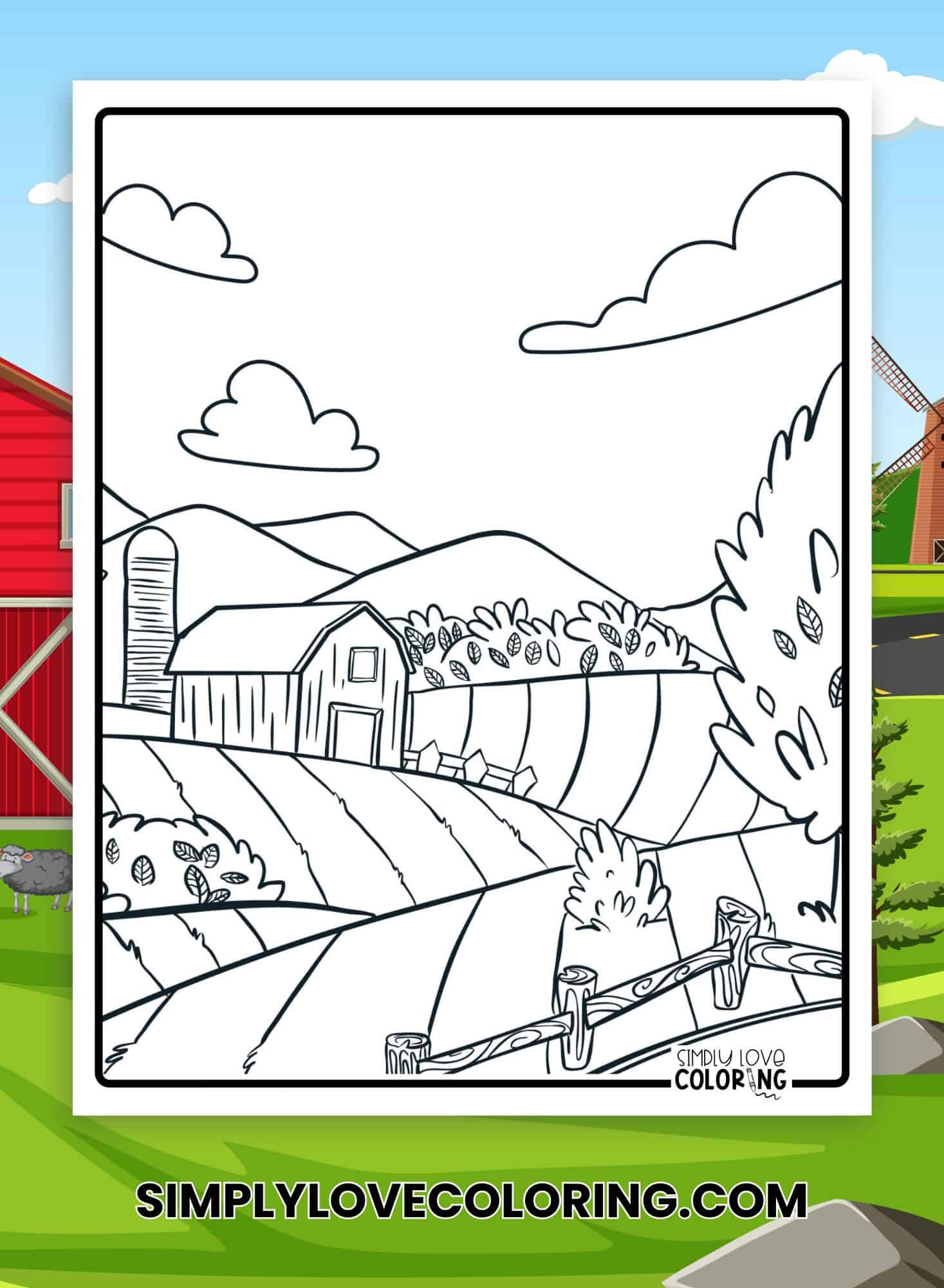 40 Cute Farm Coloring Pages (Free PDF Printables) - Simply Love Coloring