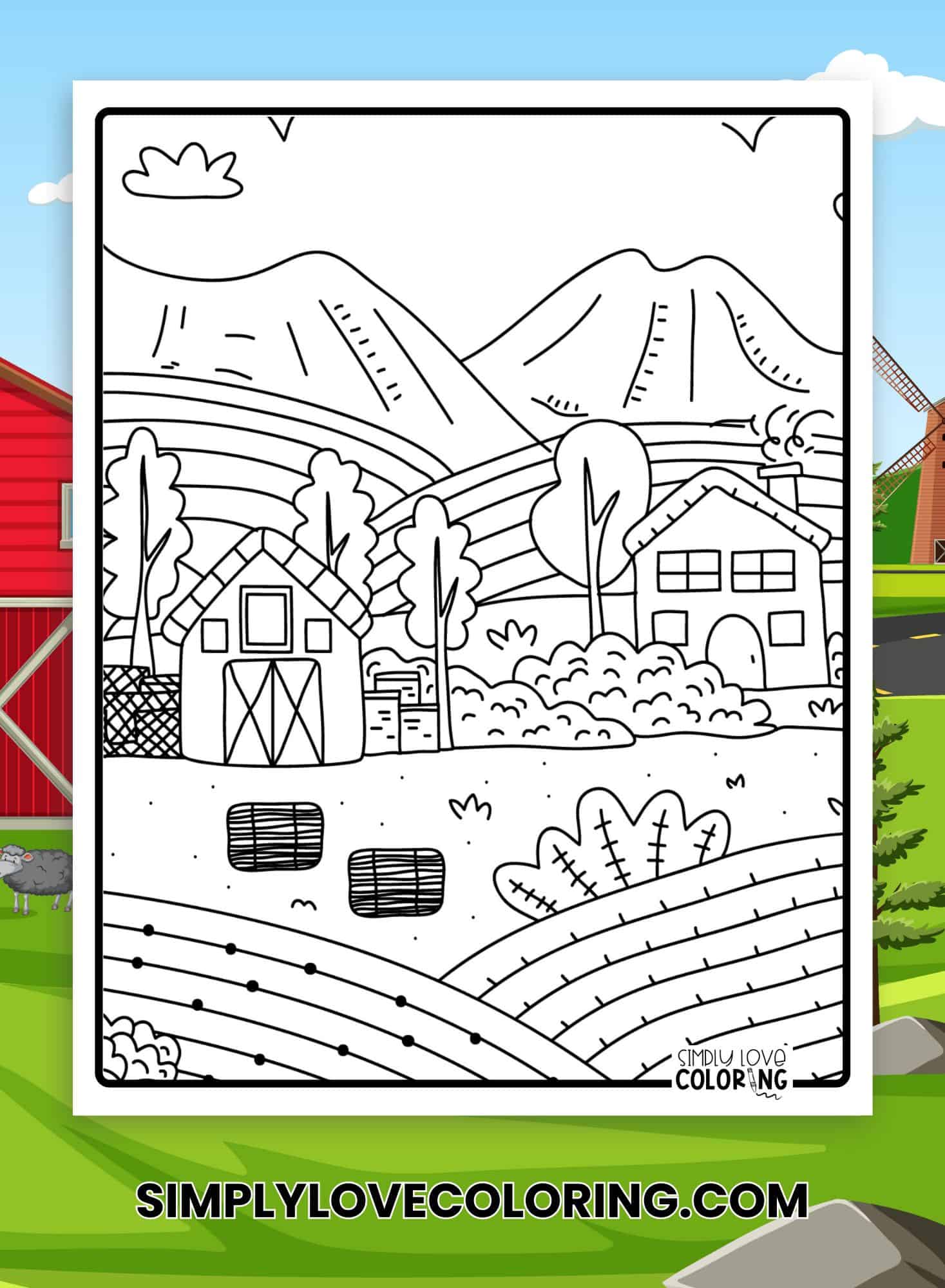 40 Cute Farm Coloring Pages (Free PDF Printables) - Simply Love Coloring