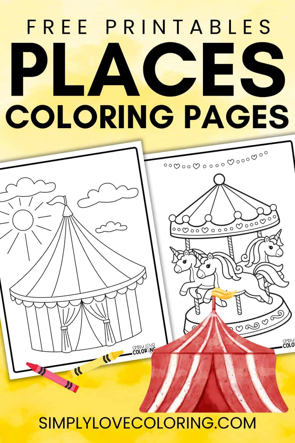 Fun Places Coloring Pages (Free PDF Printables) - Simply Love Coloring