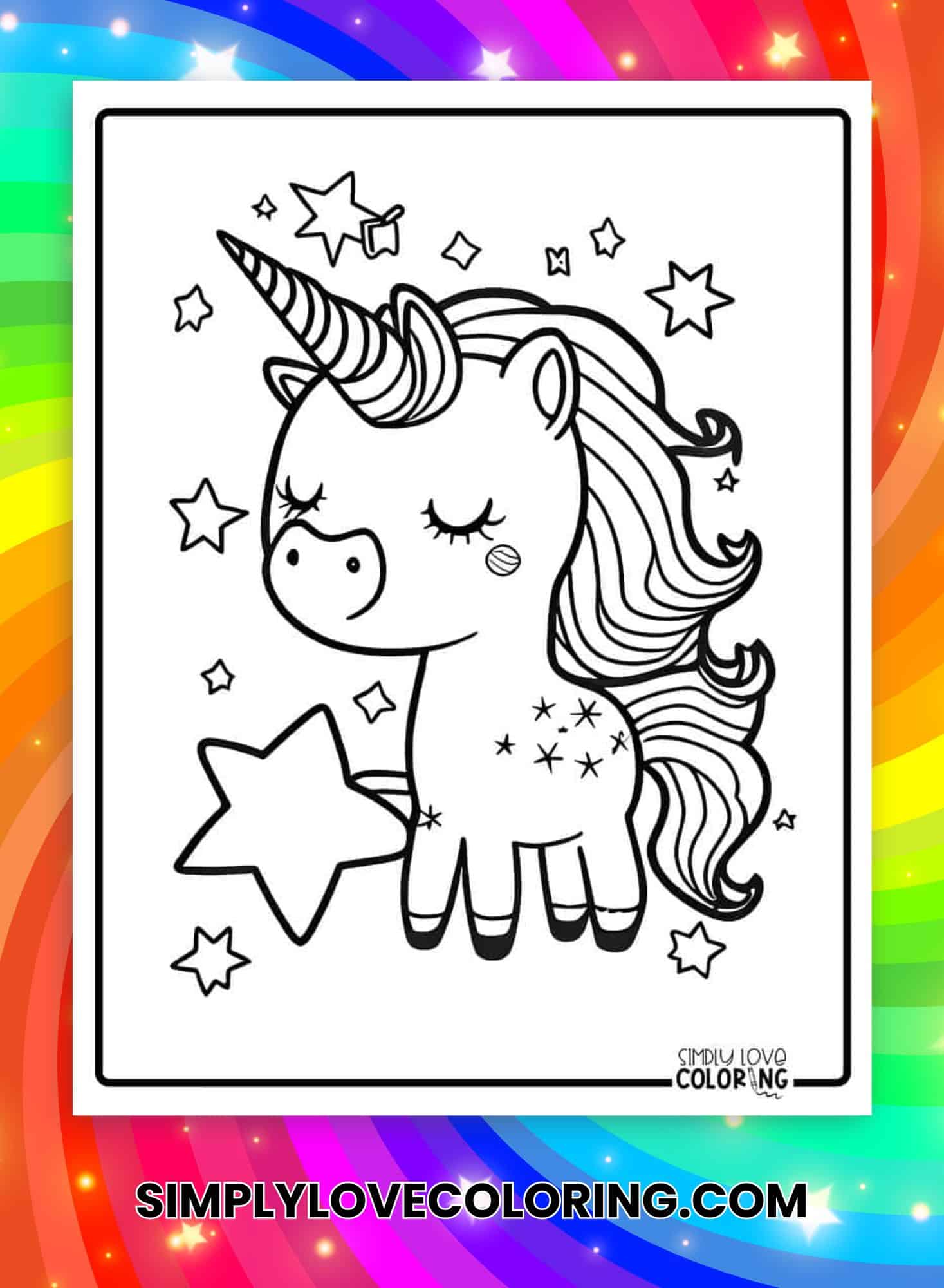 41 Cute Unicorn Coloring Pages (Free PDF Printables) - Simply Love Coloring