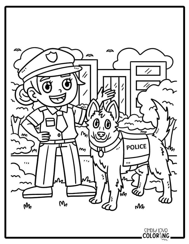 39 Police Officer Coloring Pages (Free PDF Printables) - Simply Love ...