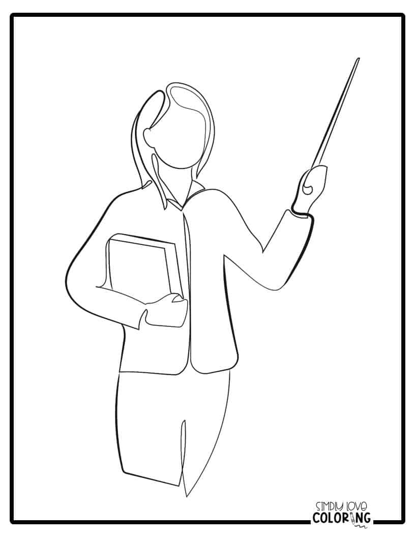 Teacher Coloring Pages (Free PDF Printables) - Simply Love Coloring