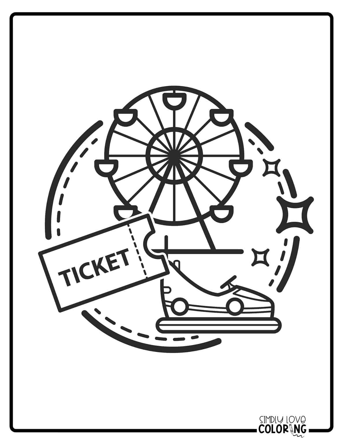 Fun Places Coloring Pages (Free PDF Printables) - Simply Love Coloring