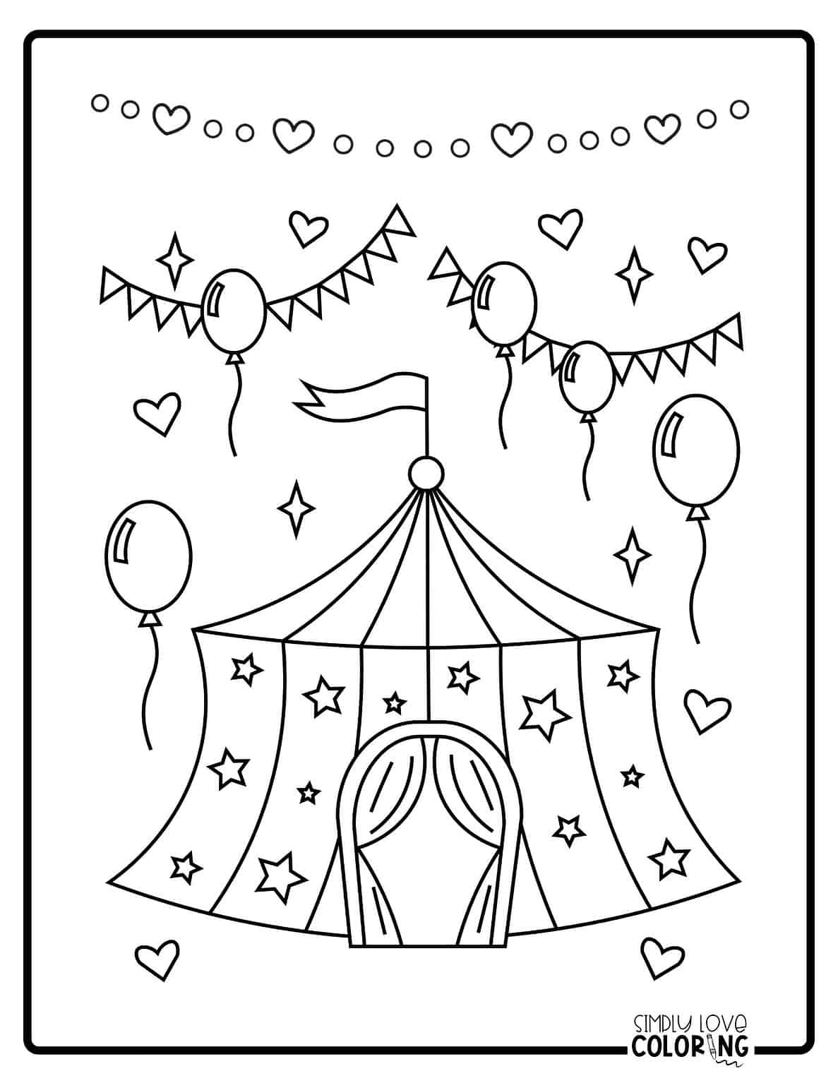 Free Circus Coloring Pages - Simply Love Coloring