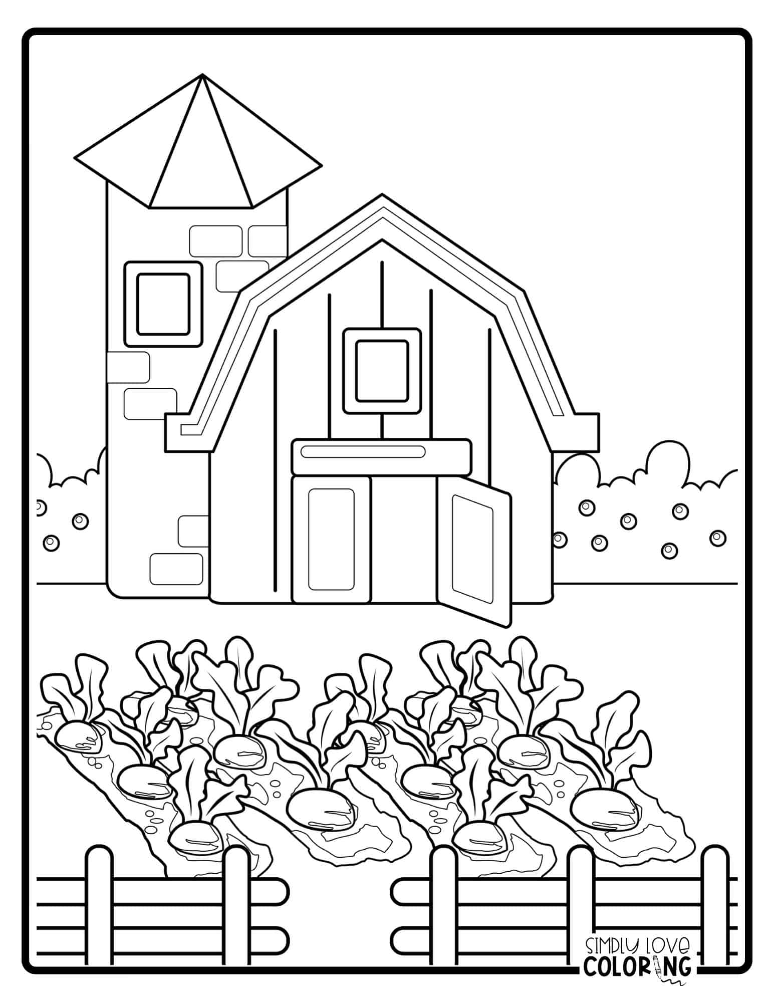 Free Farm Coloring Pages - Simply Love Coloring