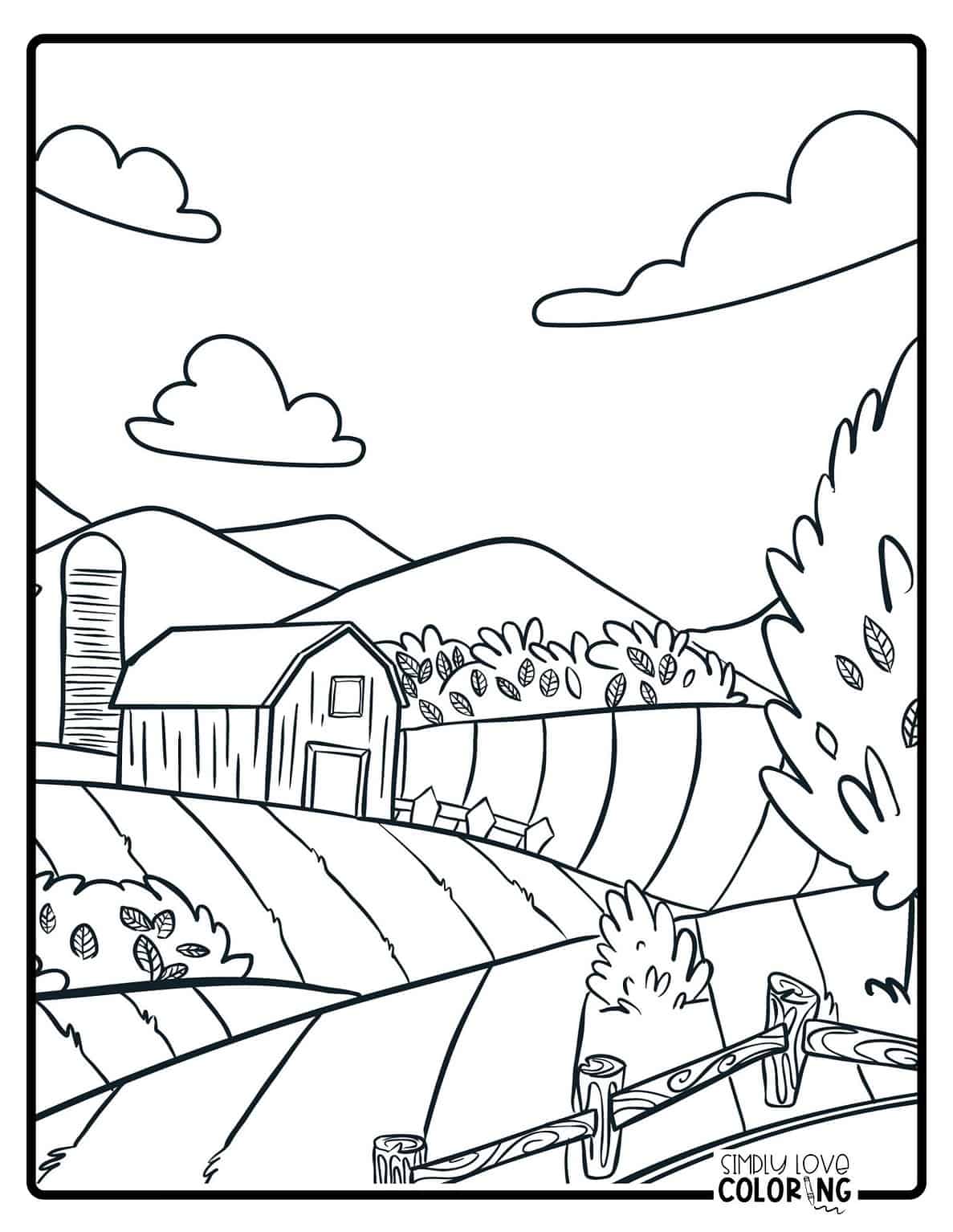 Farm Coloring Pages (Free PDF Printables) - Simply Love Coloring