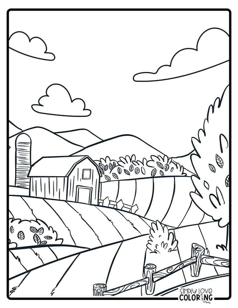 Farm Coloring Pages (Free PDF Printables) - Simply Love Coloring