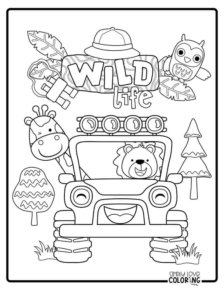 Safari Coloring Pages (Free PDF Printables) - Simply Love Coloring
