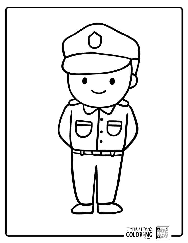 39 Police Officer Coloring Pages (Free PDF Printables) - Simply Love ...