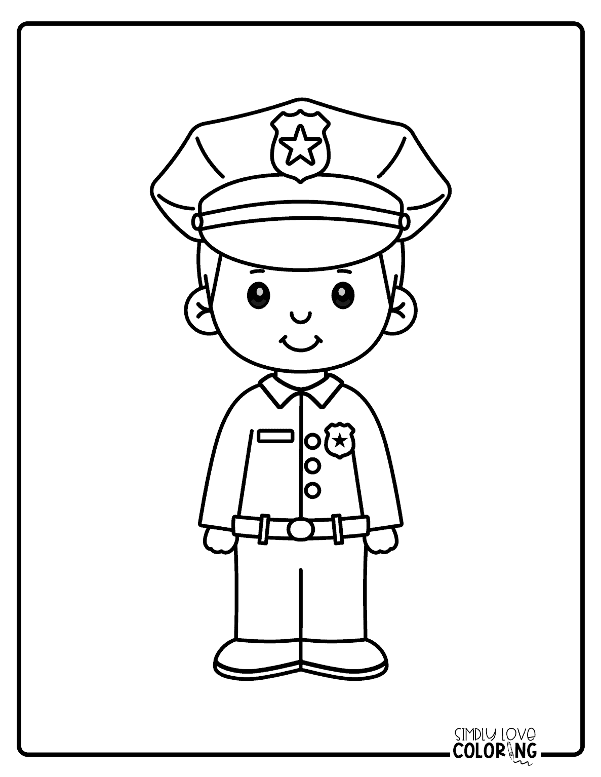 39 Police Officer Coloring Pages (Free PDF Printables) - Simply Love ...