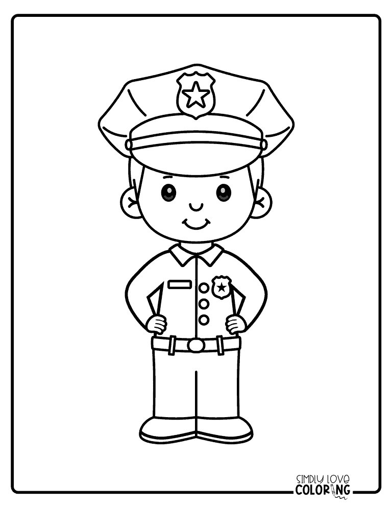 39 Police Officer Coloring Pages (Free PDF Printables) - Simply Love ...