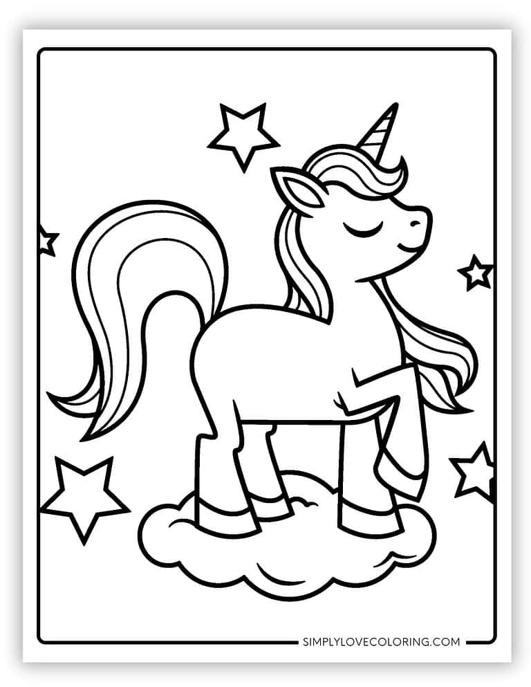 41 Cute Unicorn Coloring Pages (Free PDF Printables) - Simply Love Coloring