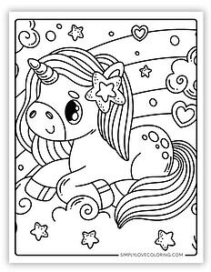 41 Cute Unicorn Coloring Pages (Free PDF Printables) - Simply Love Coloring