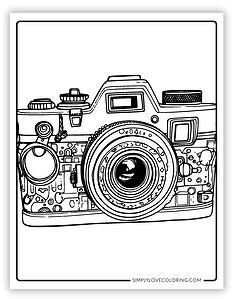 28 Camera Coloring Pages (Free PDF Printables) - Simply Love Coloring
