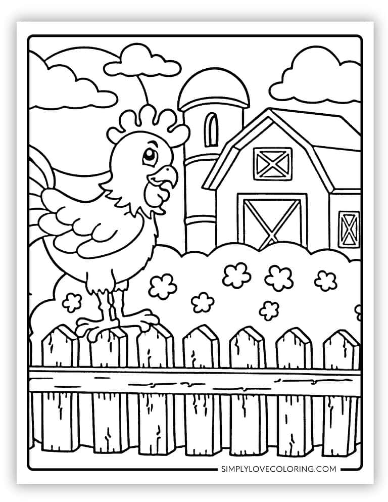 40 Cute Farm Coloring Pages (Free PDF Printables) - Simply Love Coloring