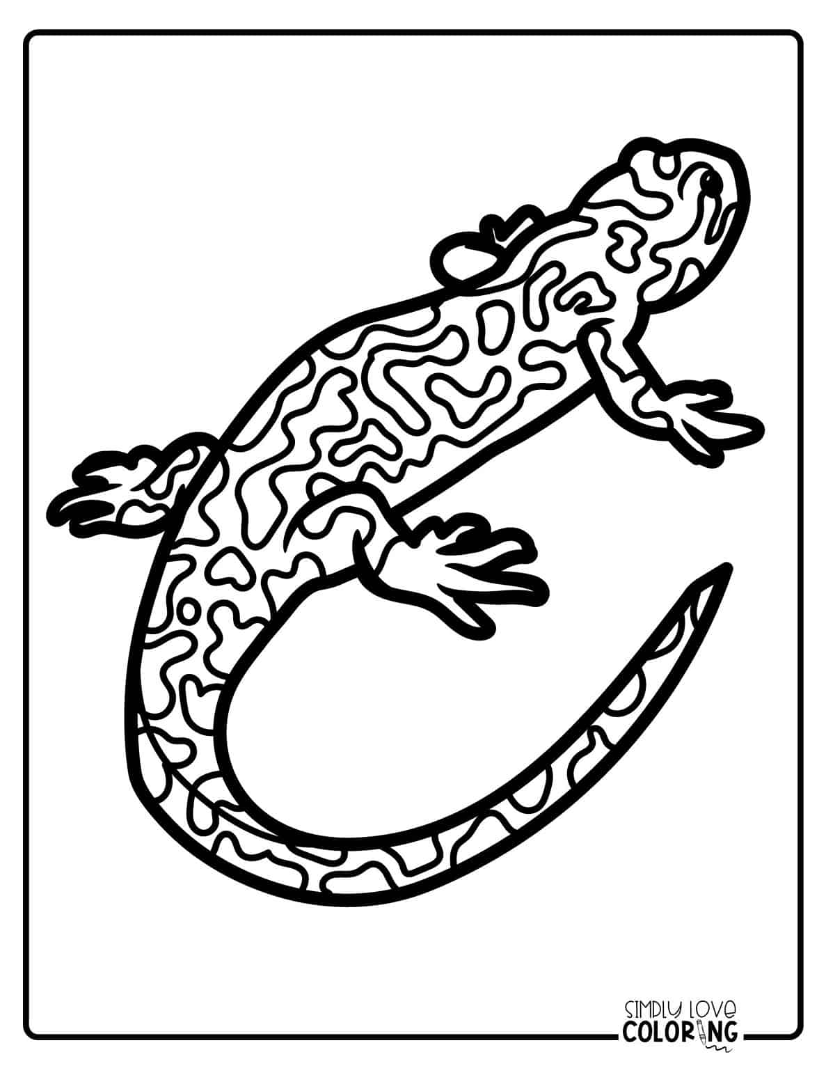 19 Salamander Coloring Pages (Free PDF Printables) - Simply Love Coloring