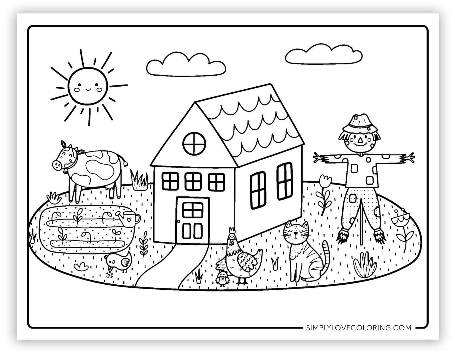40 Cute Farm Coloring Pages (Free PDF Printables) - Simply Love Coloring