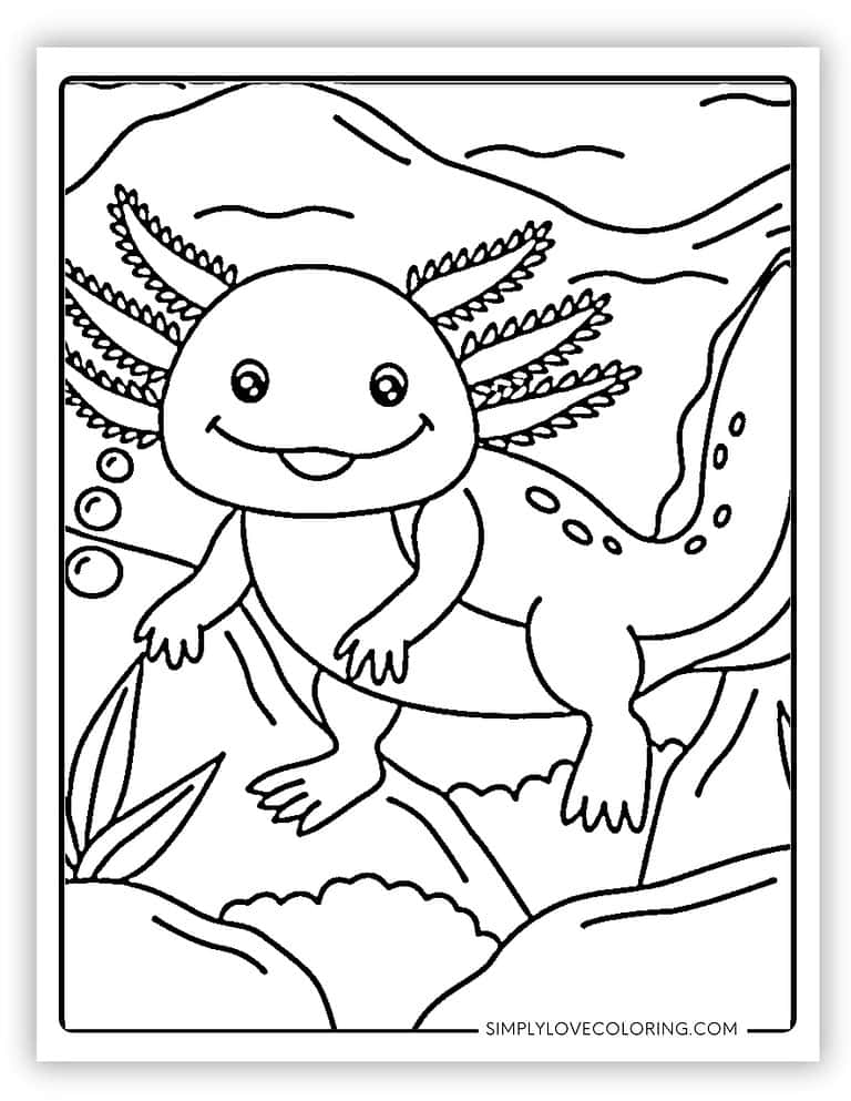 27 Axolotl Coloring Pages (Free PDF Printables) - Simply Love Coloring