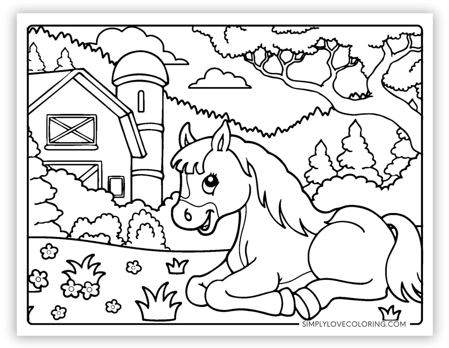 40 Cute Farm Coloring Pages (Free PDF Printables) - Simply Love Coloring