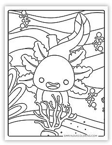 27 Axolotl Coloring Pages (Free PDF Printables) - Simply Love Coloring