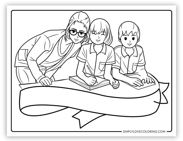 Teacher Coloring Pages (Free PDF Printables) - Simply Love Coloring