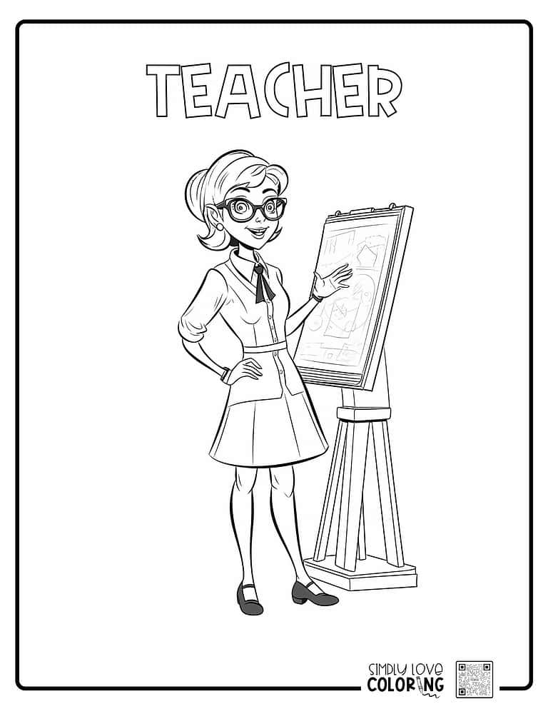 Teacher Coloring Pages (Free PDF Printables) - Simply Love Coloring