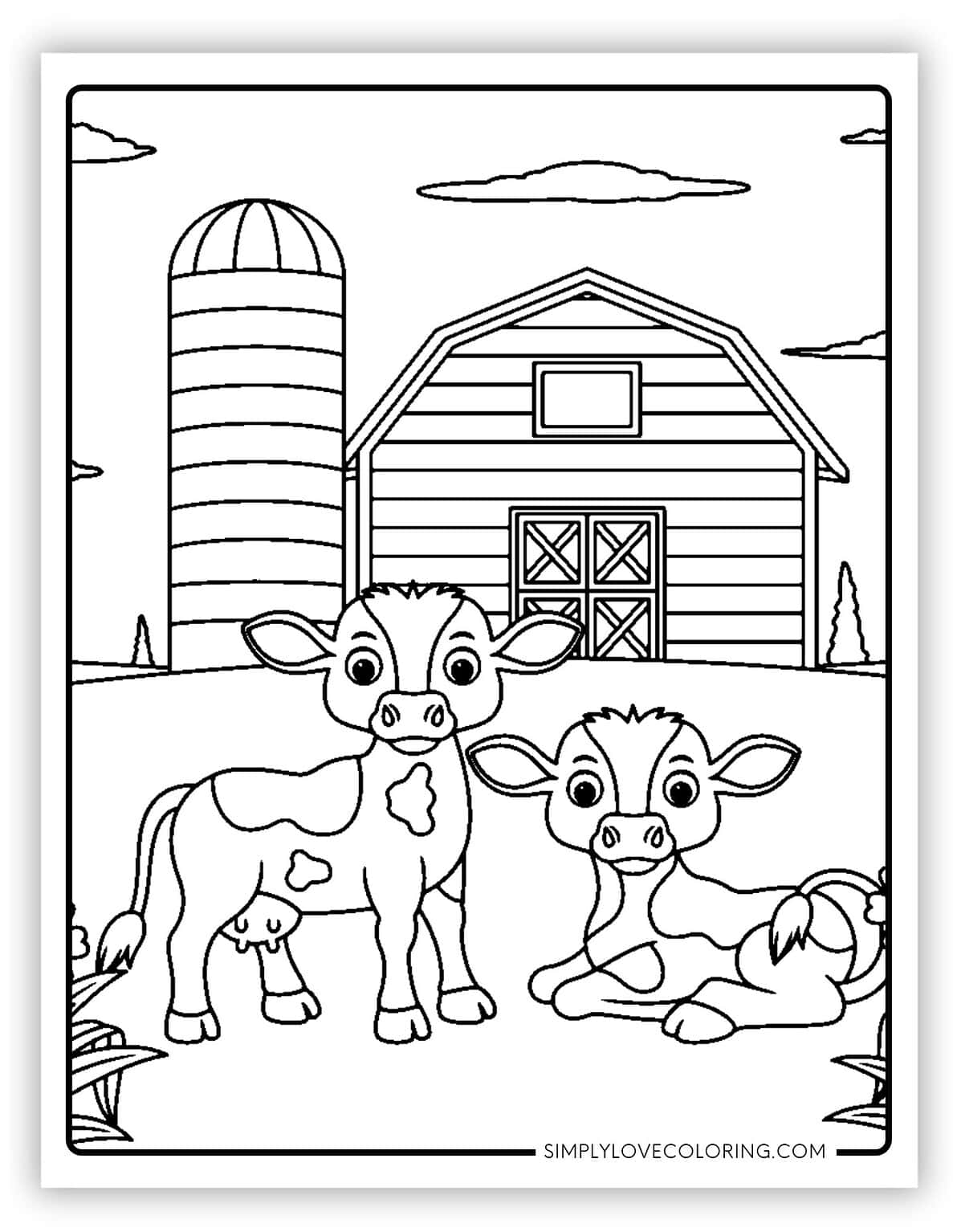 40 Cute Farm Coloring Pages (Free PDF Printables) - Simply Love Coloring