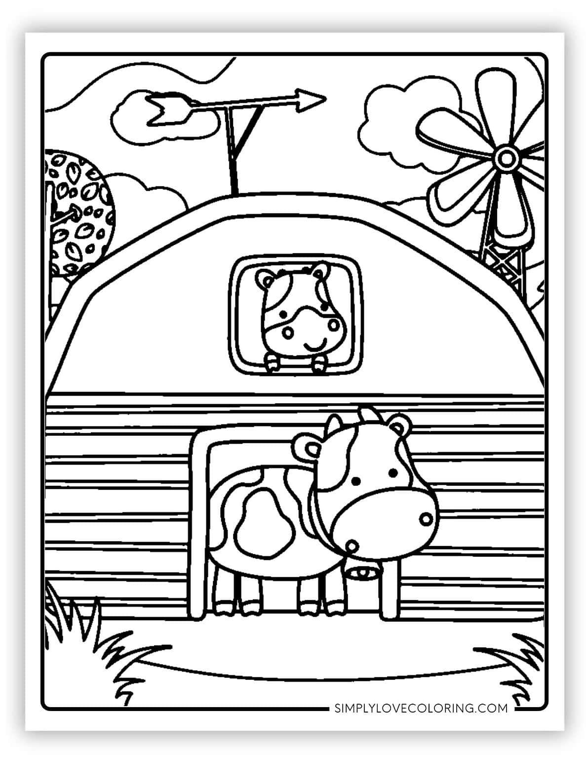 40 Cute Farm Coloring Pages (Free PDF Printables) - Simply Love Coloring