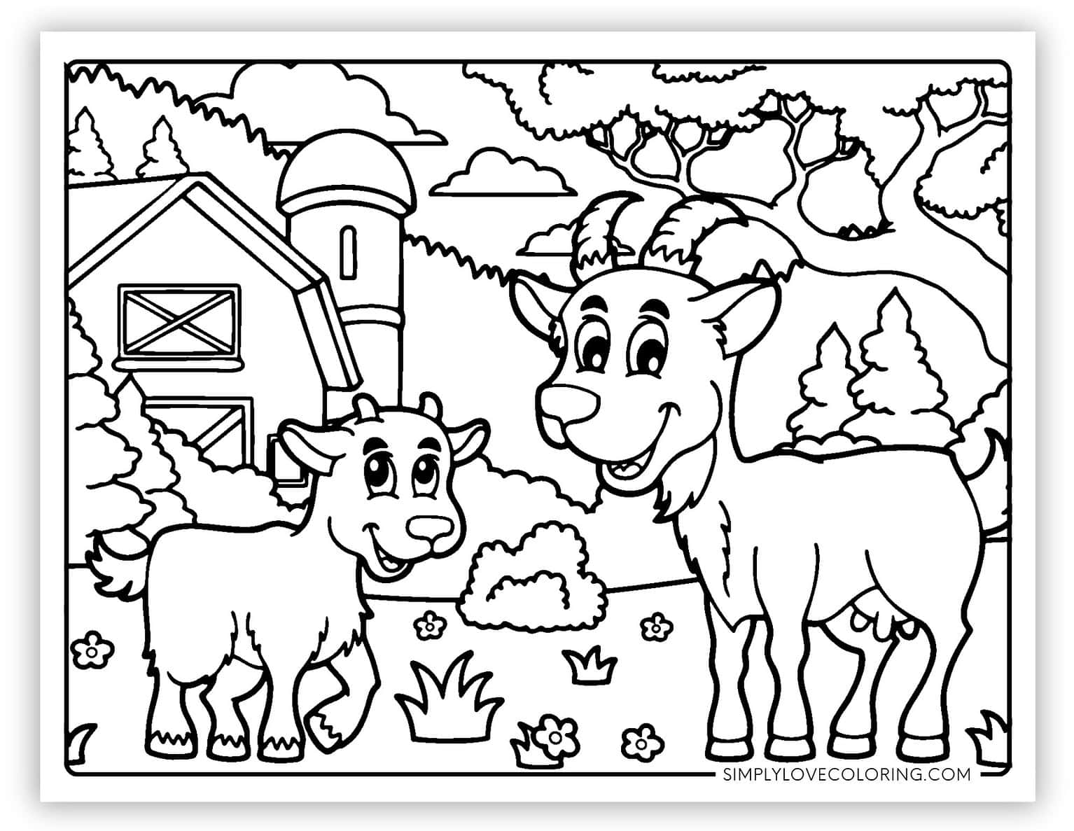 40 Cute Farm Coloring Pages (Free PDF Printables) - Simply Love Coloring