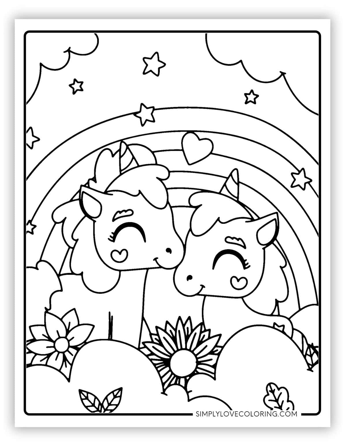 41 Cute Unicorn Coloring Pages (Free PDF Printables) - Simply Love Coloring