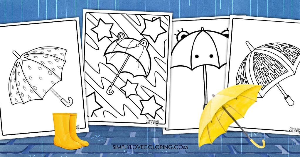 Umbrella Coloring Pages (Free PDF Printables) - Simply Love Coloring