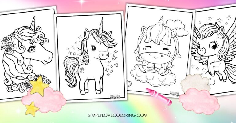 41 Cute Unicorn Coloring Pages (Free PDF Printables) - Simply Love Coloring