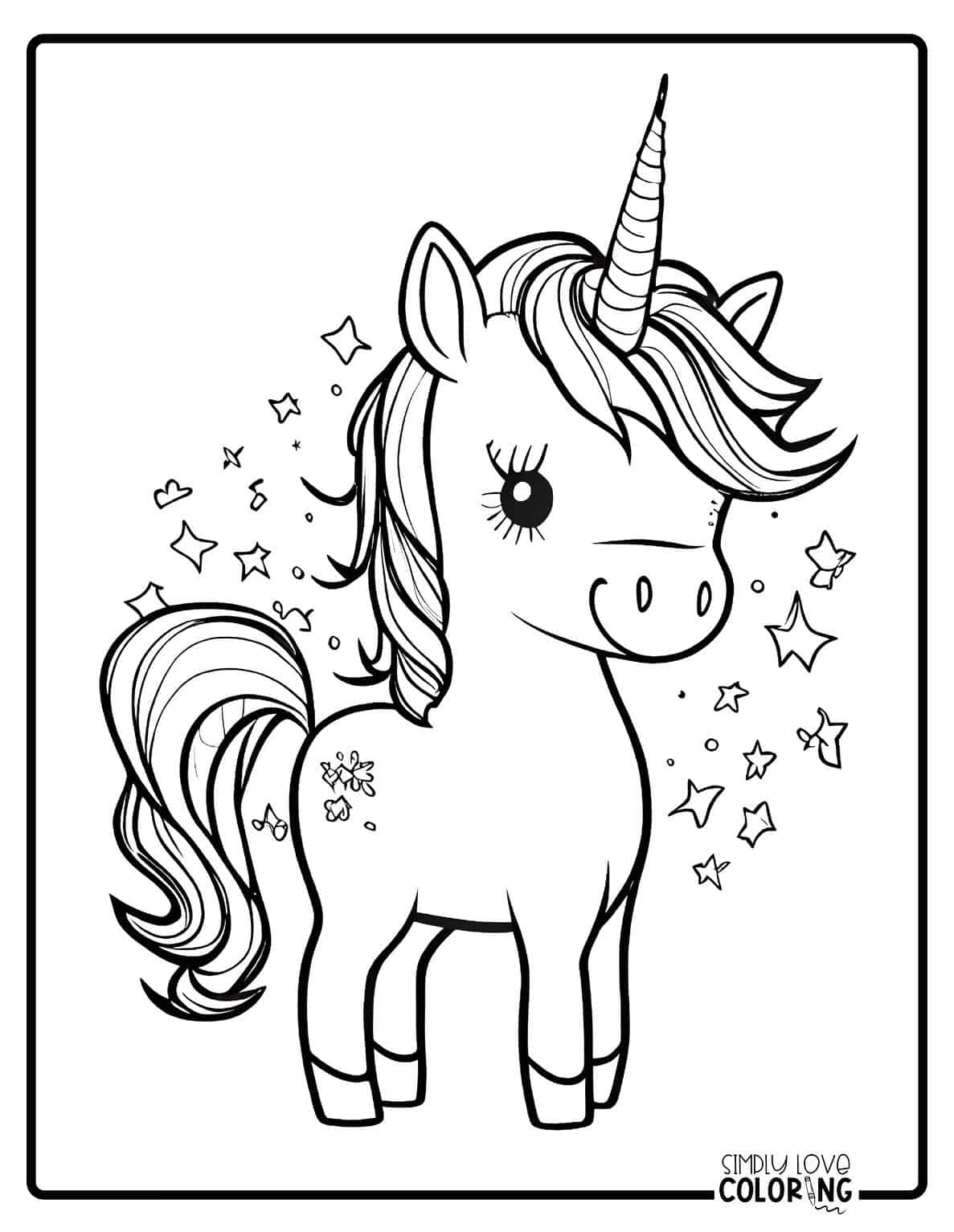 Unicorn Coloring Pages (Free PDF Printables) - Simply Love Coloring