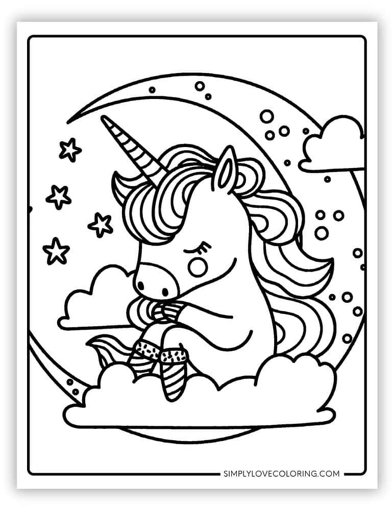 41 Cute Unicorn Coloring Pages (Free PDF Printables) - Simply Love Coloring