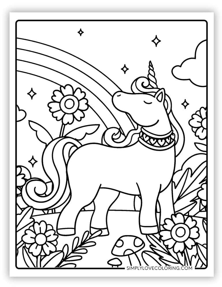 41 Cute Unicorn Coloring Pages (Free PDF Printables) - Simply Love Coloring
