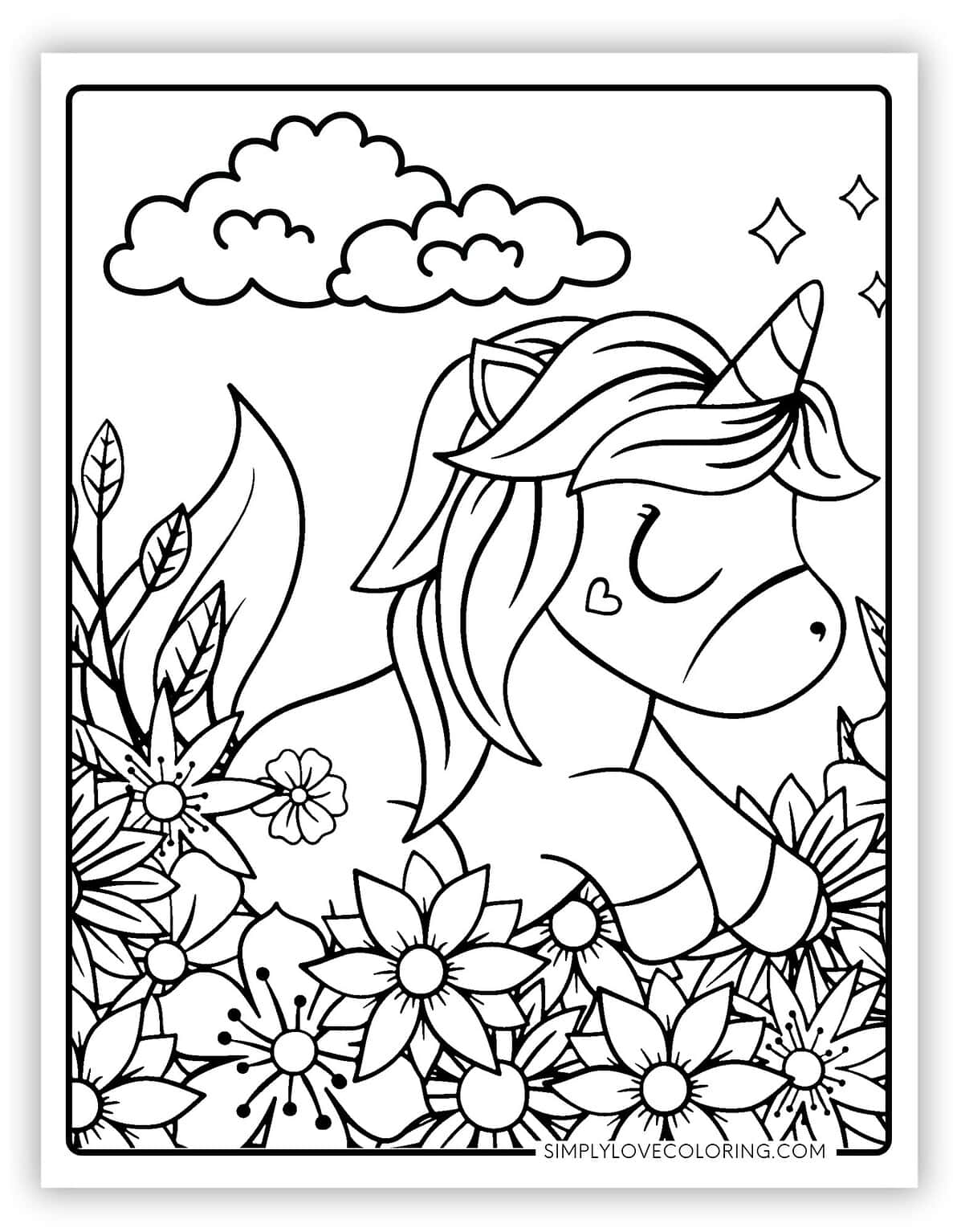 41 Cute Unicorn Coloring Pages (Free PDF Printables) - Simply Love Coloring