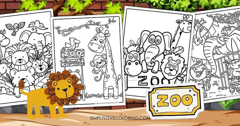 Zoo Coloring Pages (Free PDF Printables) - Simply Love Coloring
