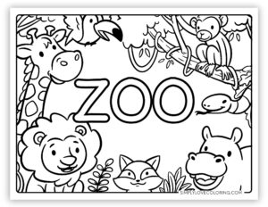 Zoo Coloring Pages (Free PDF Printables) - Simply Love Coloring