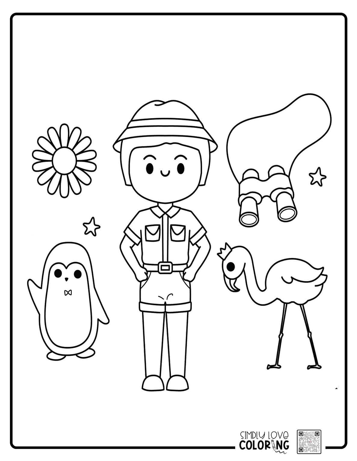 12 Cute Zookeeper Coloring Pages (Free PDF Printables) - Simply Love ...
