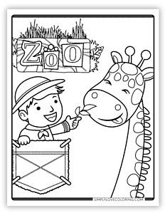 12 Cute Zookeeper Coloring Pages (Free PDF Printables) - Simply Love ...