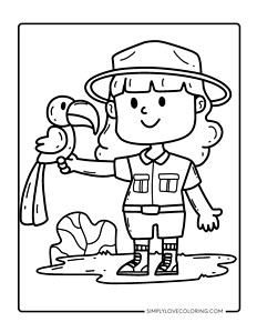 12 Cute Zookeeper Coloring Pages (Free PDF Printables) - Simply Love ...