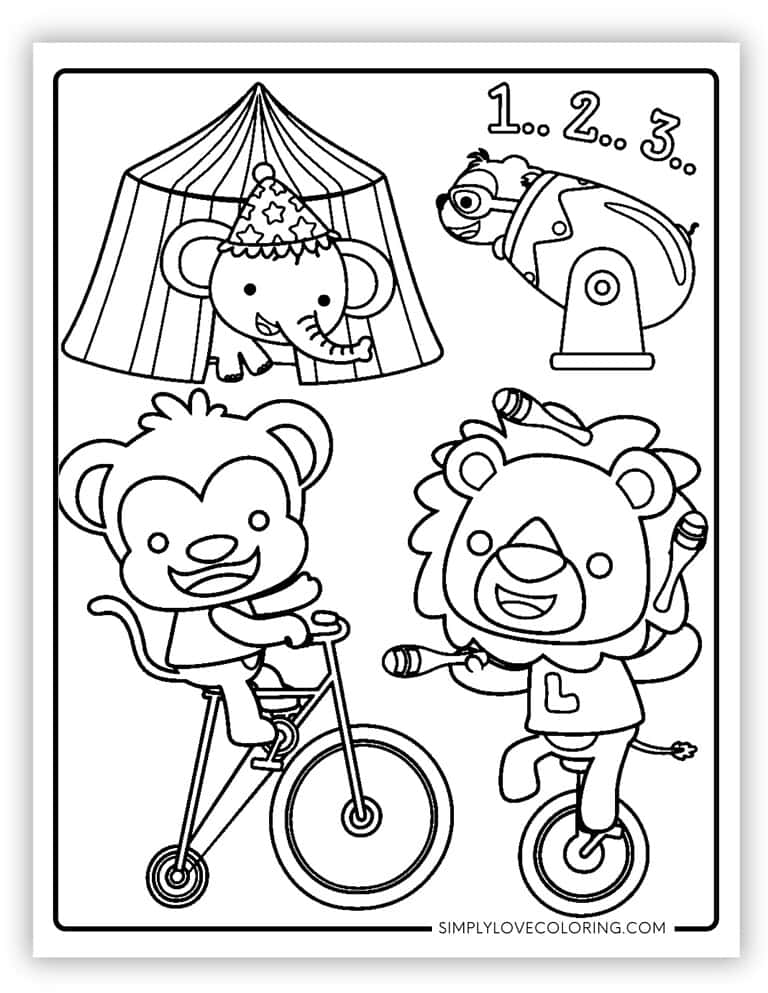 36 Circus Coloring Pages (Free PDF Printables) - Simply Love Coloring