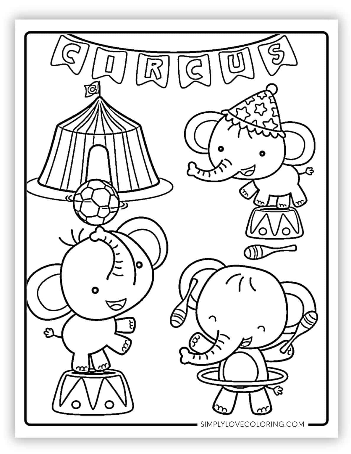 36 Circus Coloring Pages (Free PDF Printables) - Simply Love Coloring